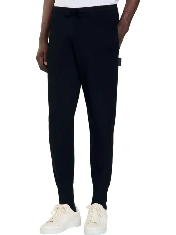 Sandro Knit Jogging Bottoms - Black