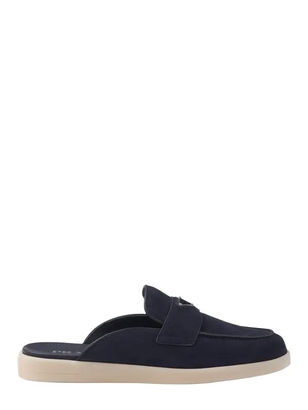 Prada Suede Mules - Blue