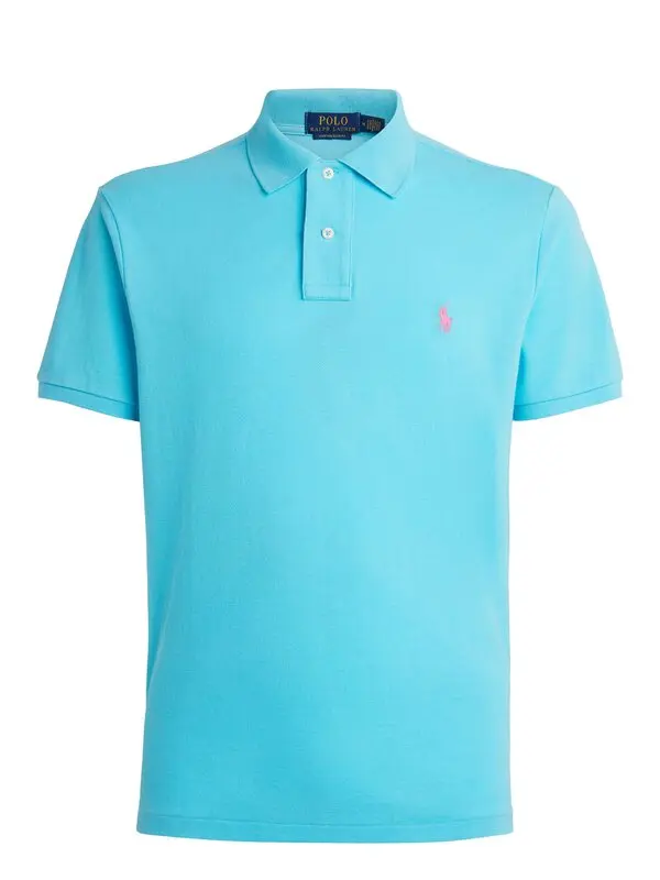 Polo Ralph Lauren Cotton Mesh Polo Pony Polo Shirt - Blue