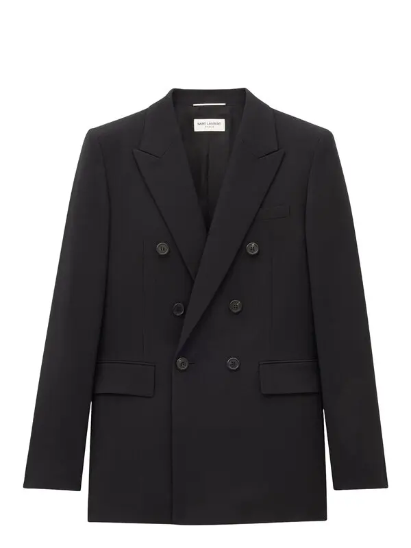 Saint Laurent Virgin Wool Blazer - Black