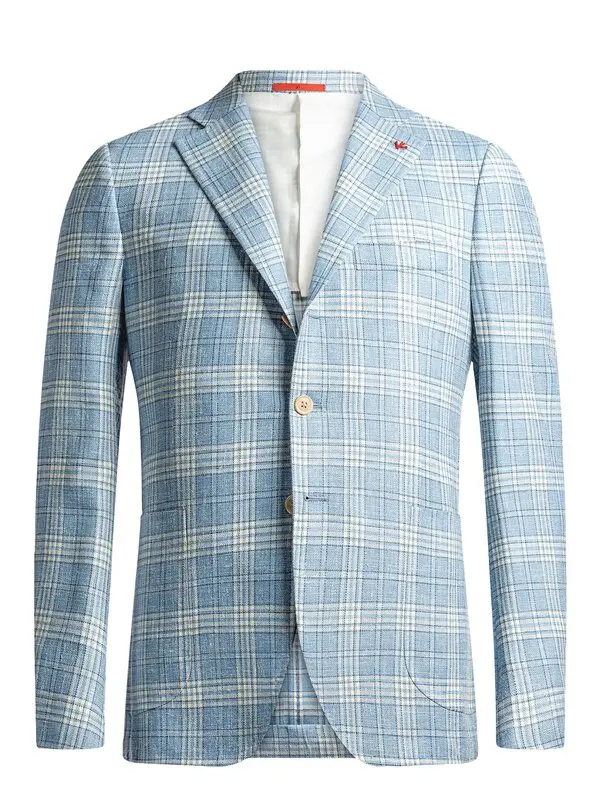 Isaia Single-breasted Blazer - Blue