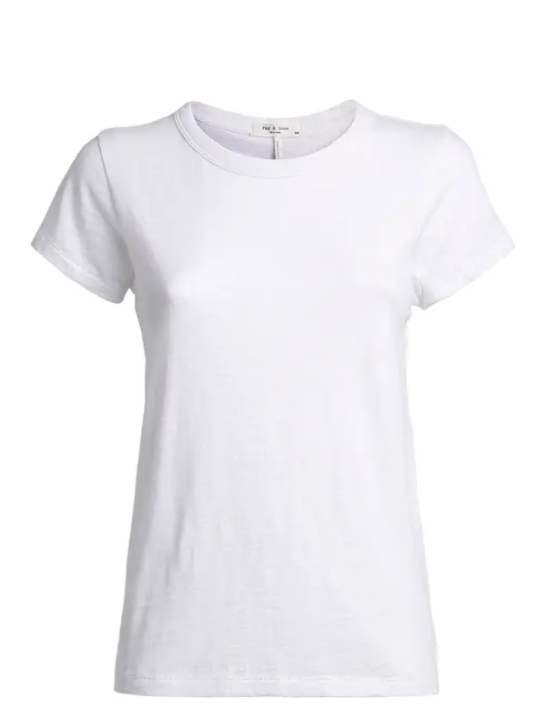 Rag & Bone Round Neck Pima Cotton T-shirt - White