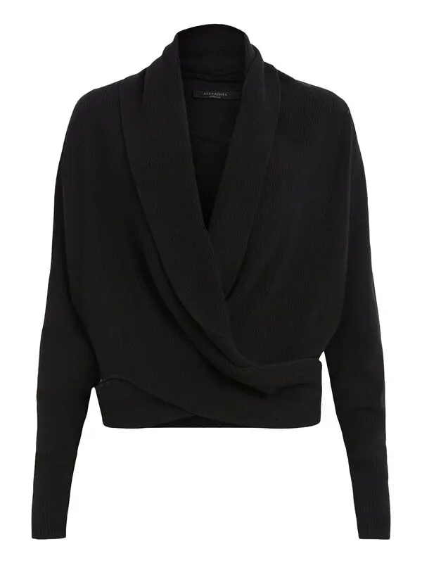 ALLSAINTS Wasson Wool Cardigan - Black