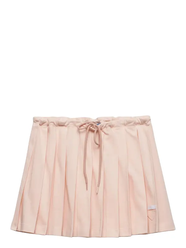 Prada Cotton Pleated Mini Skirt - Pink