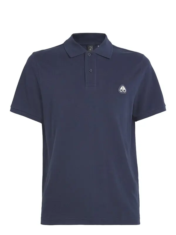Moose Knuckles Logo Polo Shirt - Navy