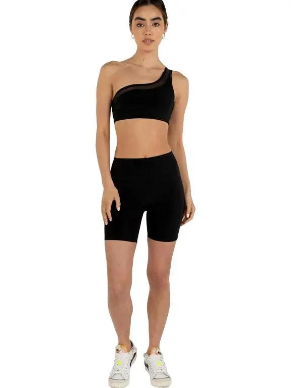REBODY Incline Silkiflex High Waist Biker Short - Midnight Black