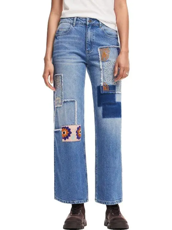 Desigual Mila Straight-leg Jeans - Blue