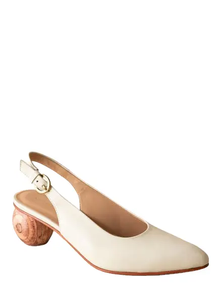 HUMA BLANCO Canela Slingback Pumps - Bone