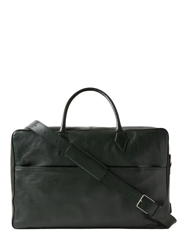 METIER Closer Full-grain Leather Weekend Bag - Green