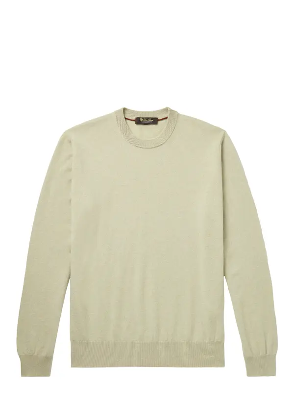 Loro Piana Slim-fit Baby Cashmere Sweater - Green