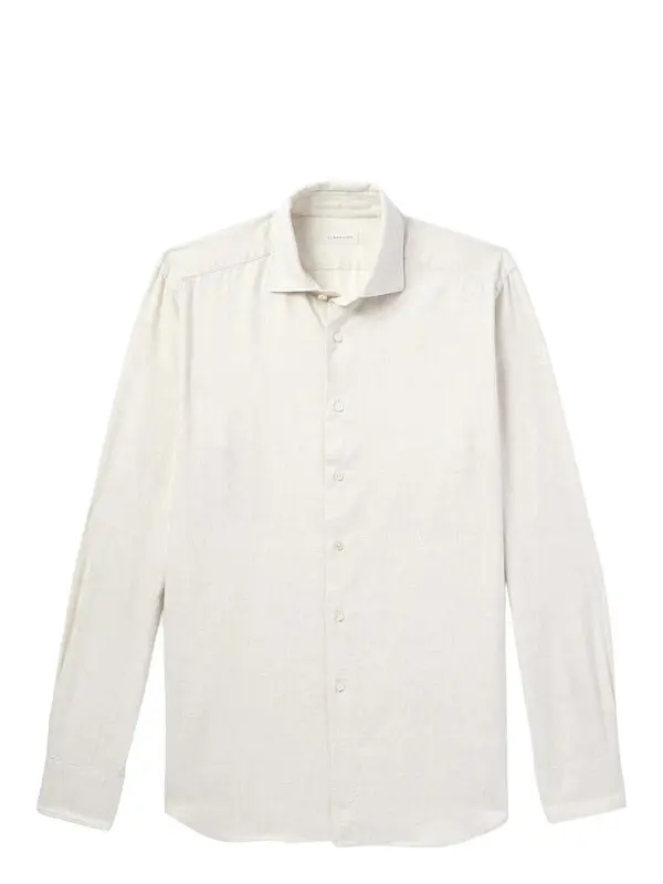SLOWEAR Glanshirt Brushed-cotton Shirt - Neutrals