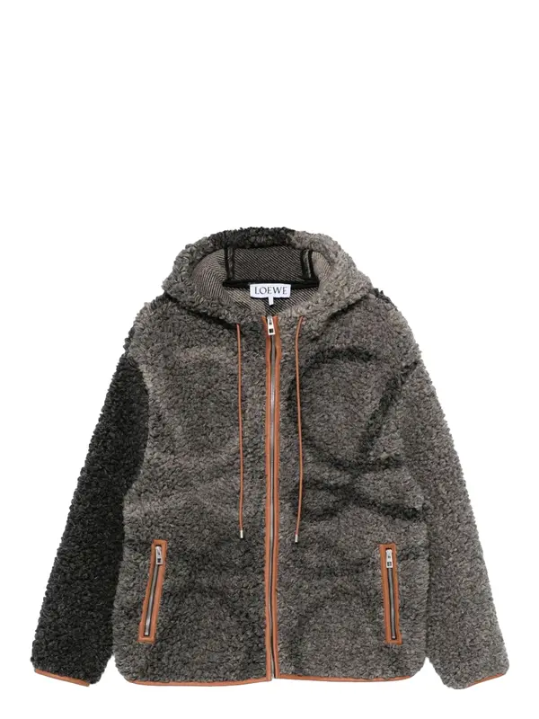 Loewe Anagram-print Hooded Jacket - Grey