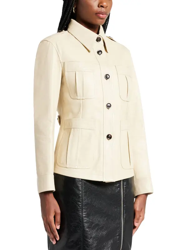 TOM FORD Grained Goatskin Field Jacket - Neutrals