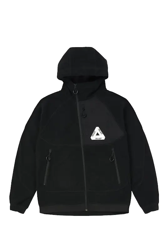 PALACE Polar Fleece Asymmetric Jacket - Black