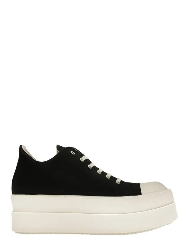 Rick Owens Double Bumper Low Top Sneakers - Black/milk