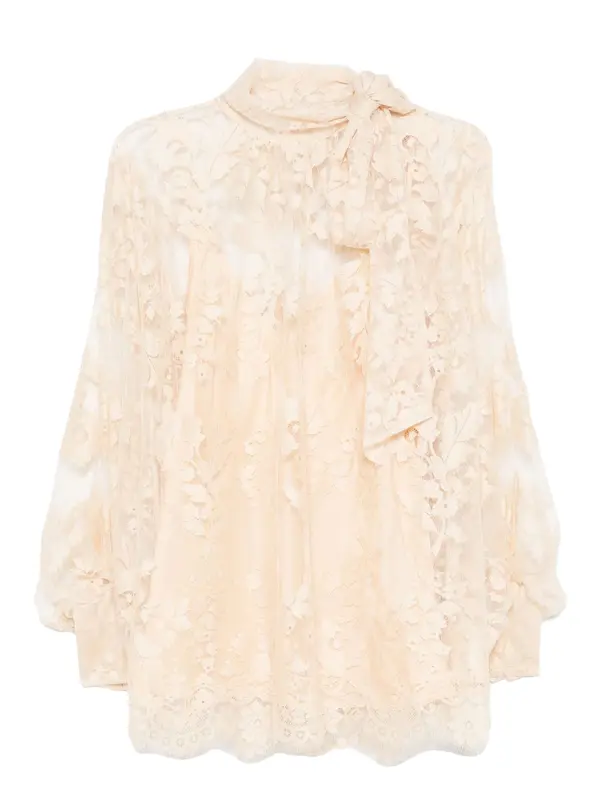 Zimmermann Illustration Lace Blouse - Neutrals