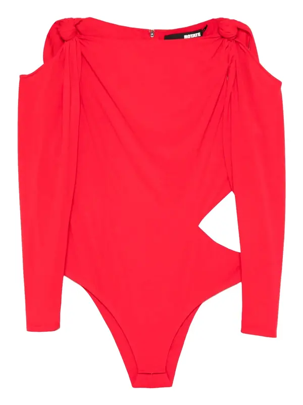 ROTATE BY BIRGER CHRISTENSEN Knotted Bodysuit - Red