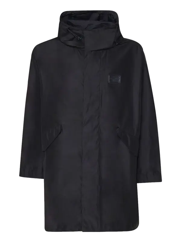 Dolce & Gabbana Logo-plaque Parka - Black