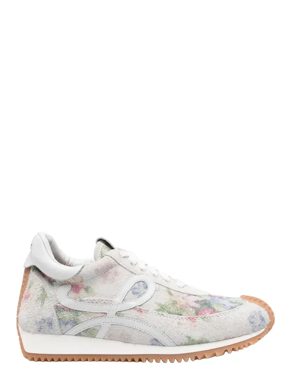 Loewe Floral-print Sneakers - Neutrals