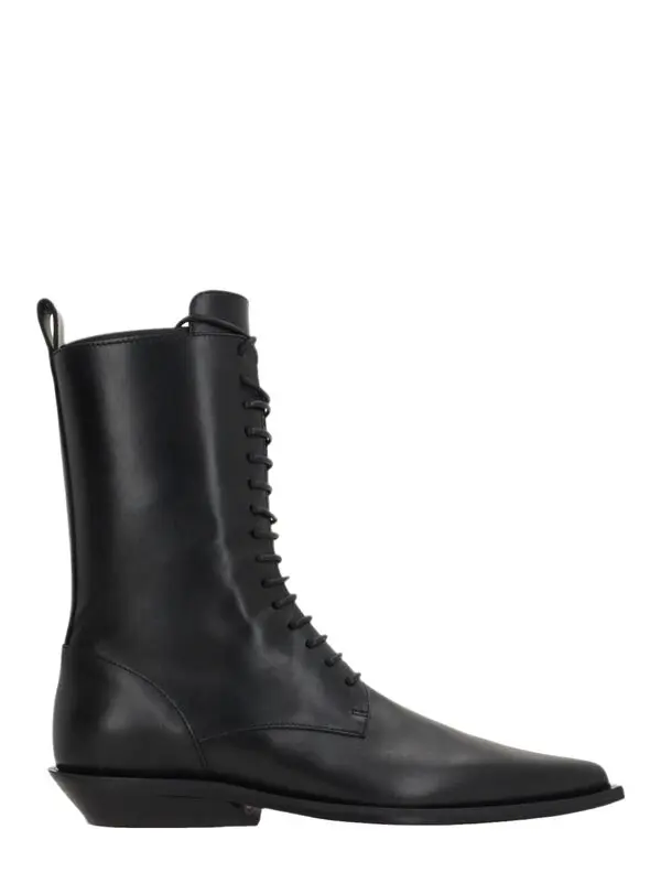 ANN DEMEULEMEESTER Leather Ise Boots - Black