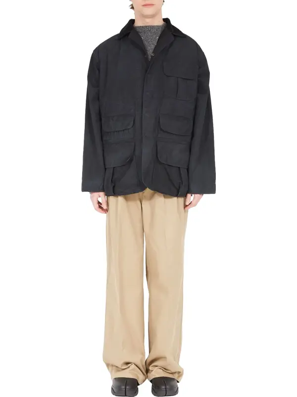 MAISON MARGIELA Waxed Cotton Utility Jacket - Black