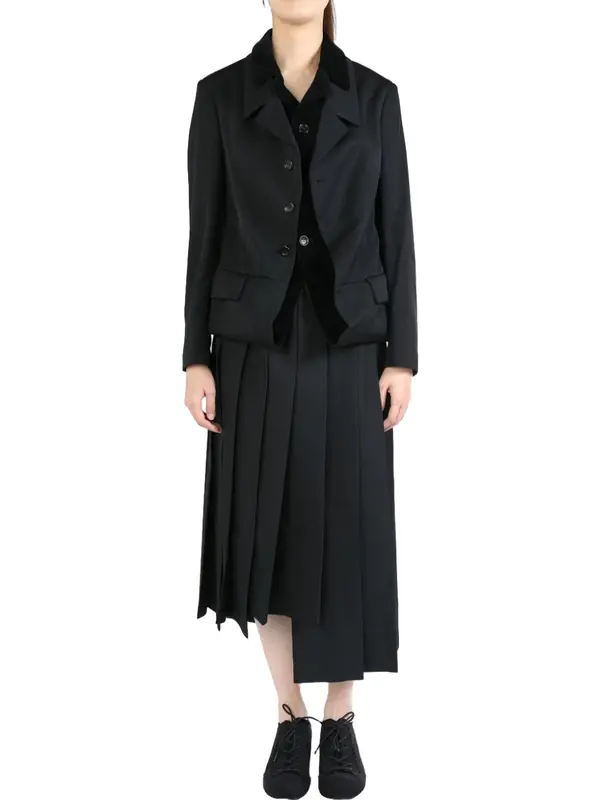 Comme Des Garçons Velvet Collar Blazer - Black