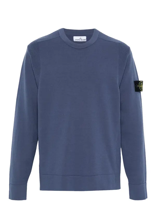 Stone Island Compass Badge Sweater - Blue