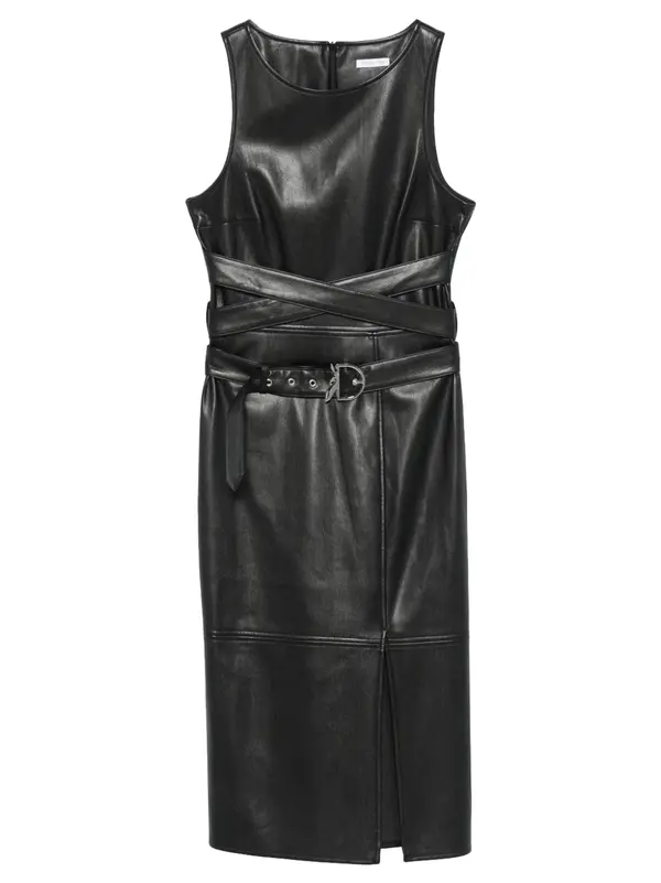 Patrizia Pepe Belted Midi Dress - Black