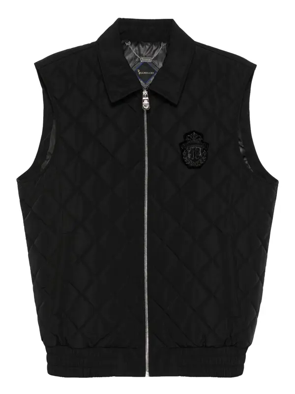 BILLIONAIRE Quilted Gilet - Black