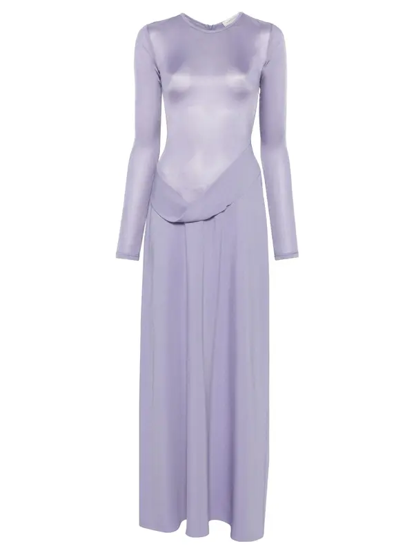 Christopher Esber Fine-ribbed Panelled Maxi Dress - Purple
