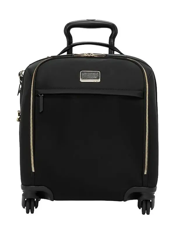 Tumi Voyageur Leger Compact 4 Wheel Carry On Luggage - Black/gold
