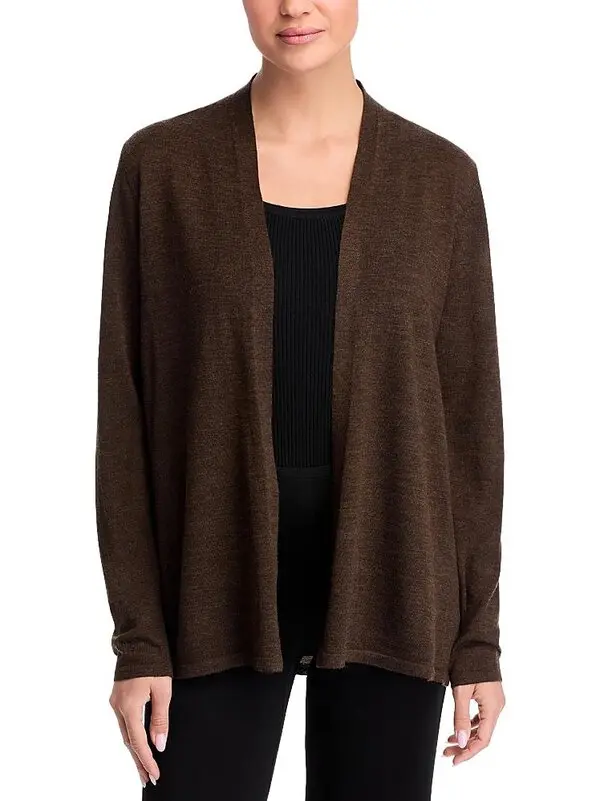 Eileen Fisher Wool Open Front Cardigan - Wren