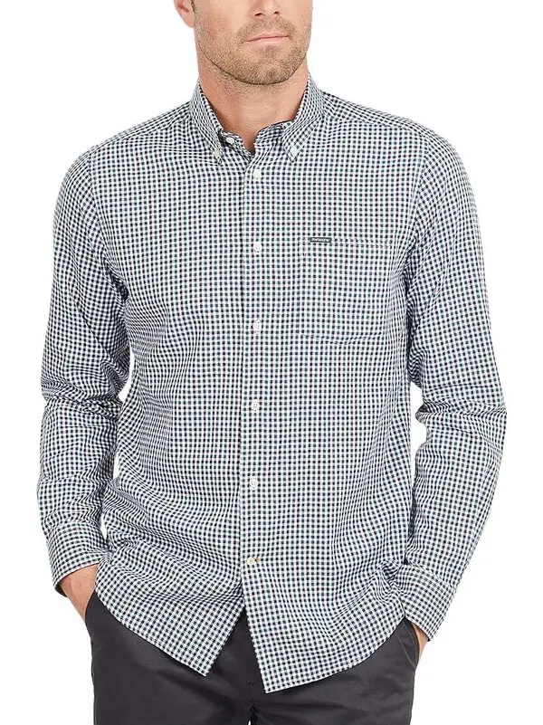 Barbour Padshaw Tailored Gingham Shirt - Green