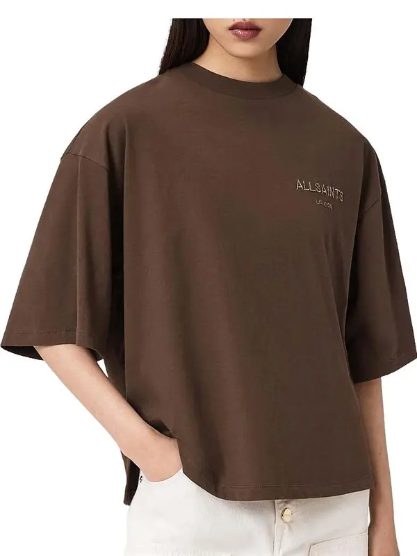 ALLSAINTS Amelie Underground Tee - Bitter Brown