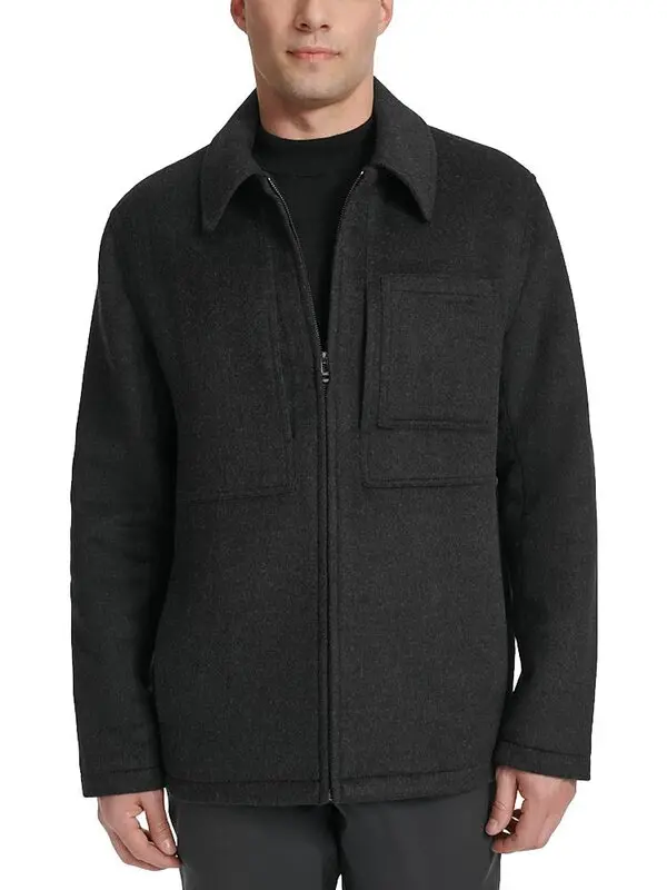 Cole Haan Zip Front Jacket - Charcoal