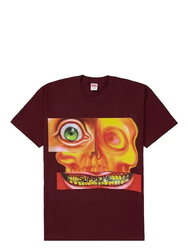 Supreme Face Tee Shirt - Burgundy