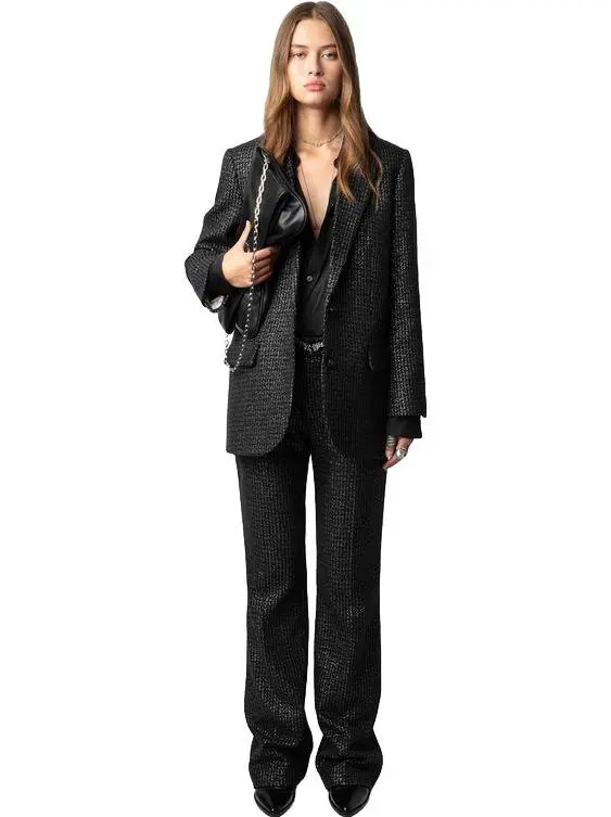 Zadig&Voltaire Viva Checked Blazer - Black