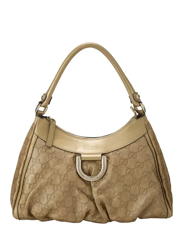 Gucci Guccissima D-ring Abbey Shoulder Bag - Gold