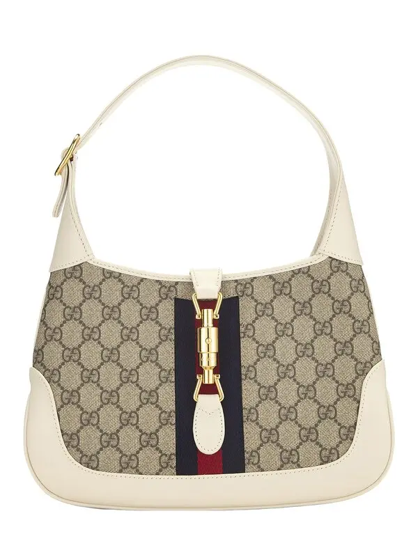 Gucci Jackie 1961 Gg Supreme Shoulder Bag - White