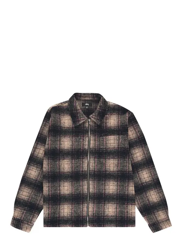 StÜssy Wool Plaid Zip Shirt - Multicolor