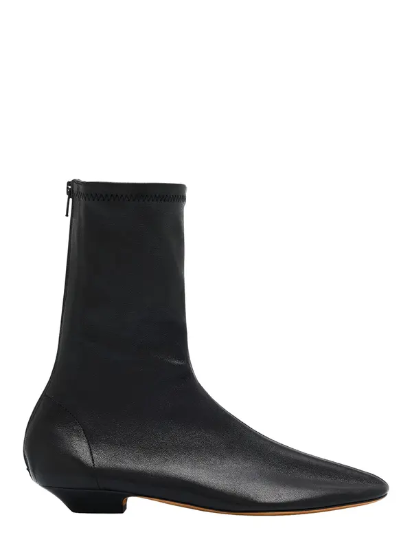 Khaite Apollo Leather Ankle Boots - Black