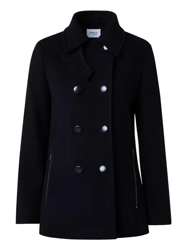 Akris Cashmere And Virgin Wool-blend Top Coat - Black