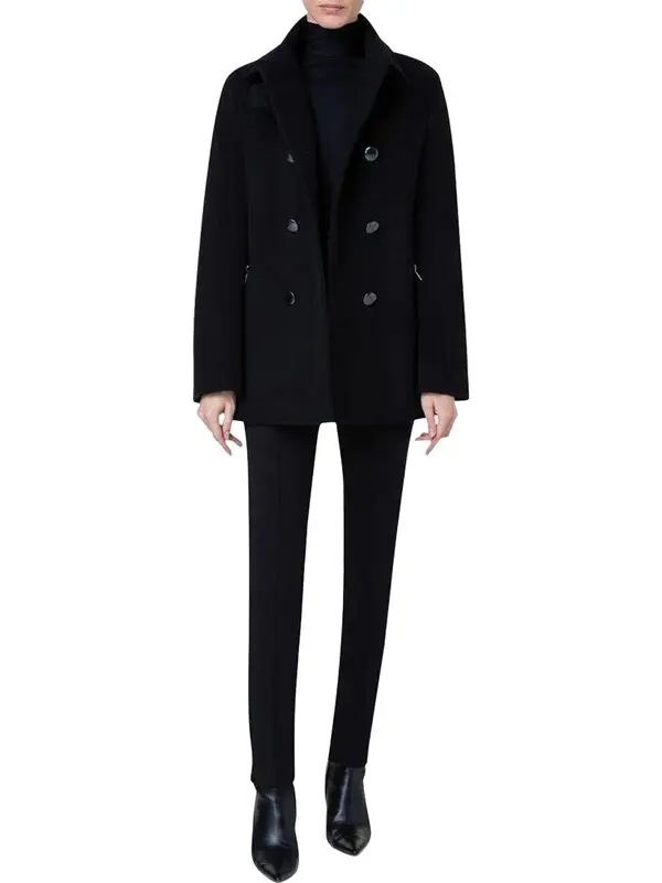 Akris Cashmere And Virgin Wool-blend Top Coat - Black