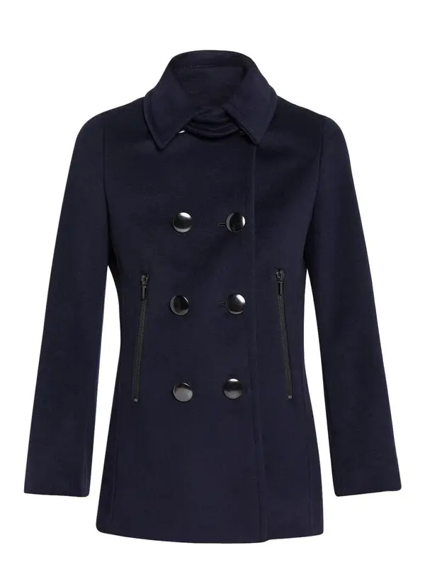 Akris Cashmere And Virgin Wool-blend Top Coat - Navy