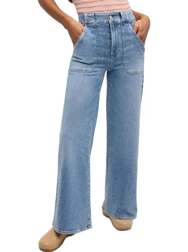 FRAME Modern Pocket Wide Leg Jeans - Carpenter