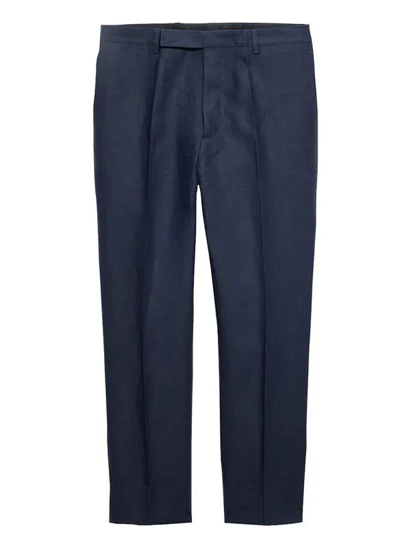 Prada Solid Nailhead Straight Leg Pants - Dkblue