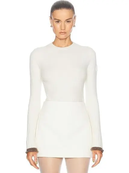 Moncler Long Sleeve Top - White