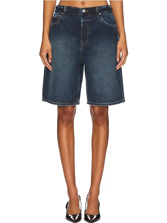 GRLFRND Rene Low Rise Baggy Denim Shorts - Goleta