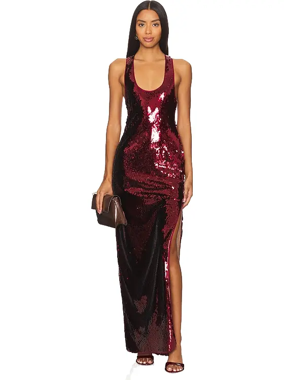 Retrofete Bella Sequin Dress - Port