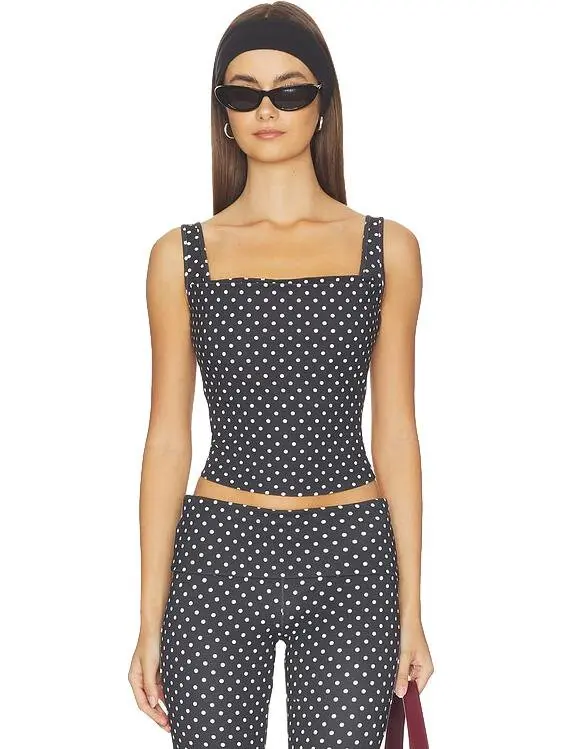 Miaou Luna Top - Black Small Dot
